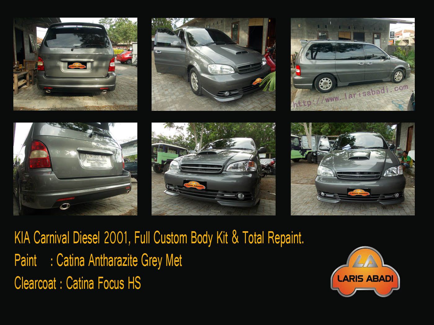 KIA Carnival, Pembuatan Bodykit Custom dan Cat Total - Laris Abadi